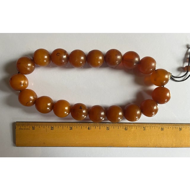 Large Natural Baltic Amber Worry Beads | Chairish