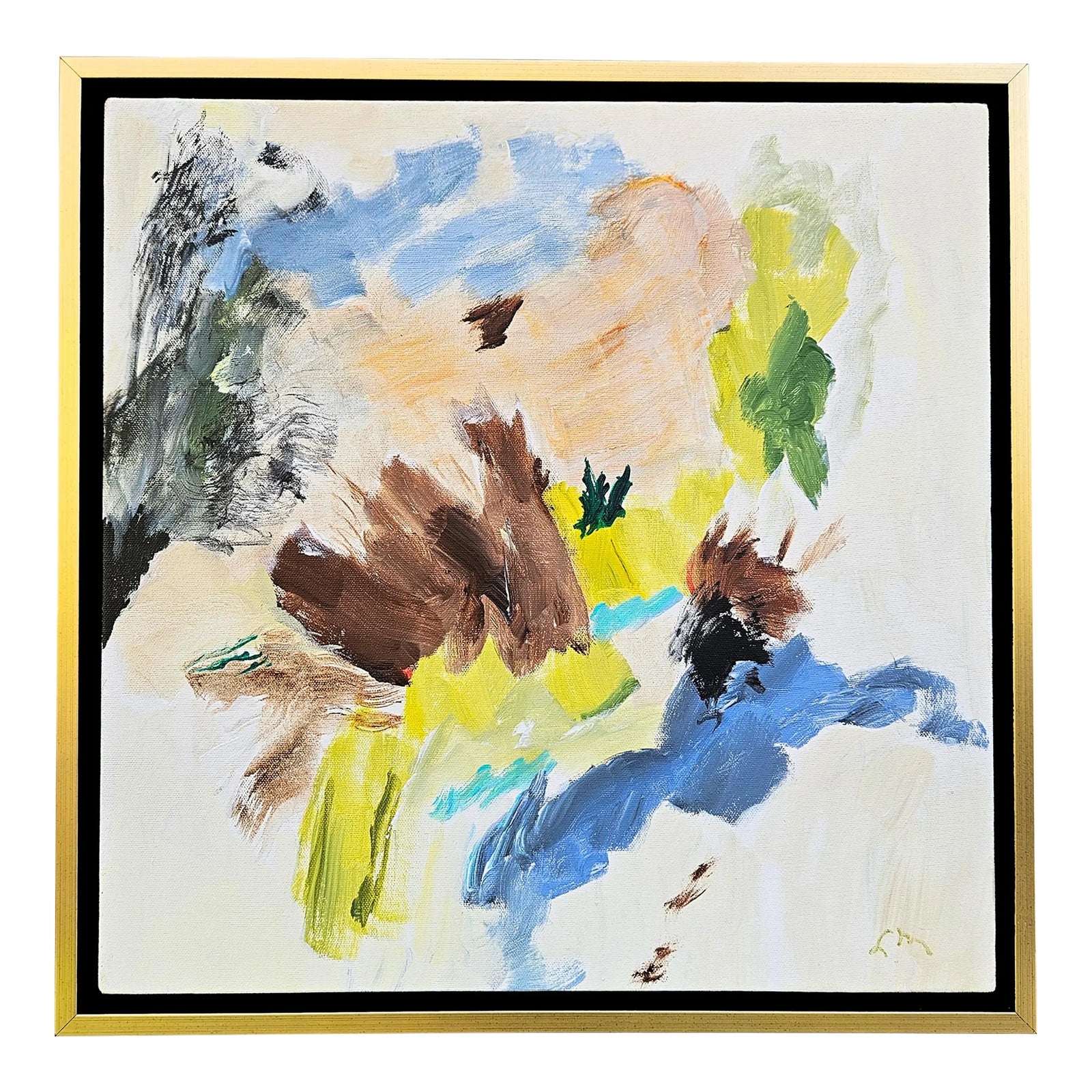"Earth Elements" Abstract Painting by Laurie MacMillan, Framed | Chairish