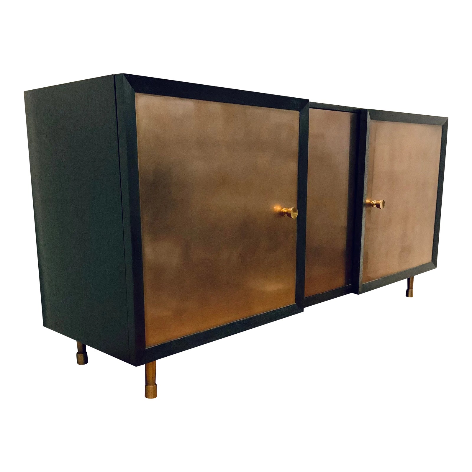 Arteriors Modern Ebony Cerused Oak Finished Kilpatrick Cabinet | Chairish