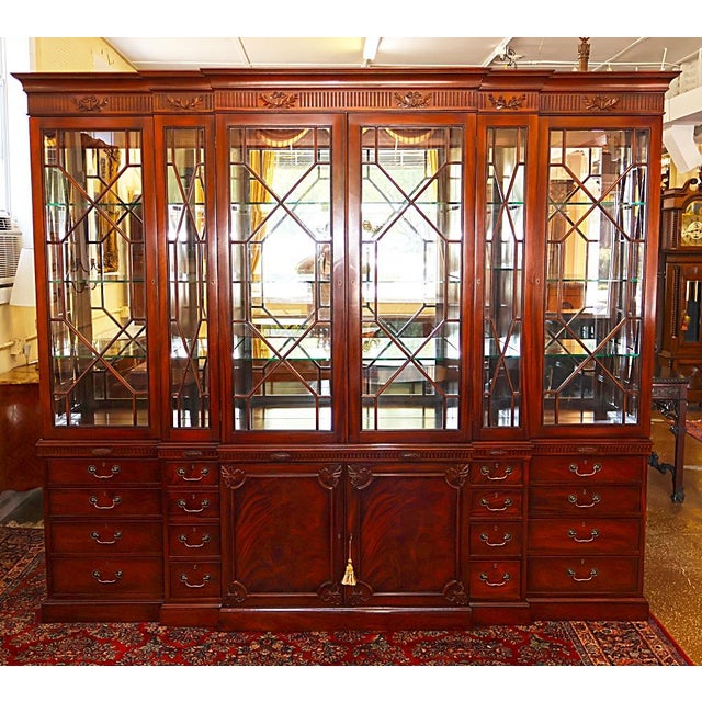 Millender Furniture Mahogany Bookcase Breakfront China Cabinet After ...