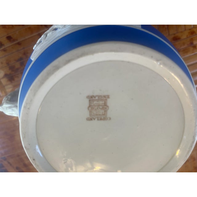 Antique Copeland Spode Large Blue Jasperware Pitcher | Chairish