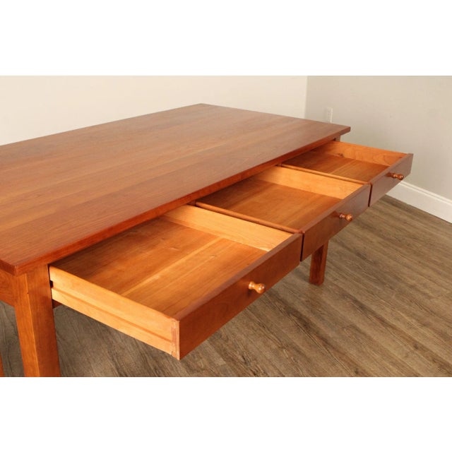 Stickley Mission Collection Cherry Spindle Writing Desk | Chairish