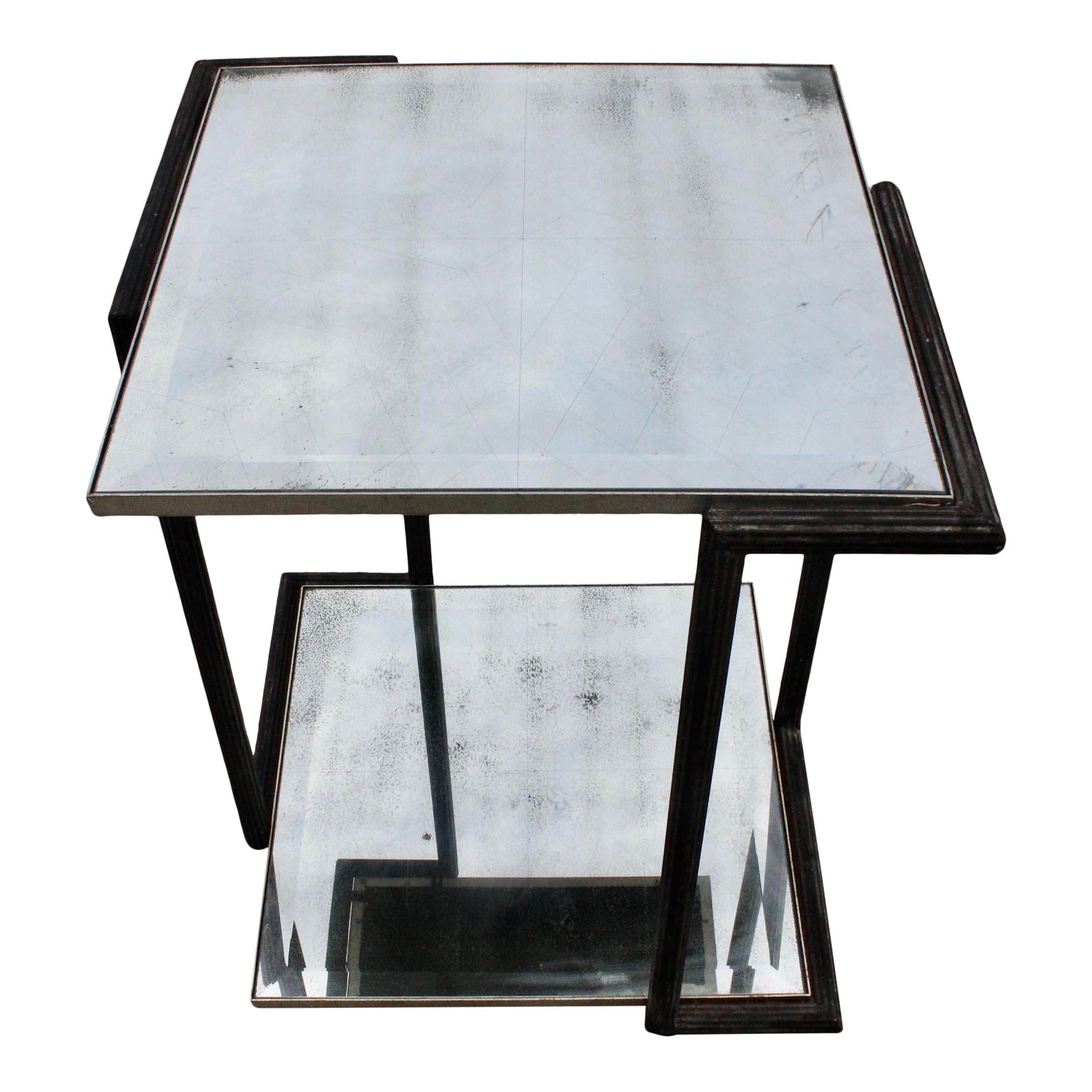 Vintage Mercury Antique Glass Mirrored Table Stand | Chairish