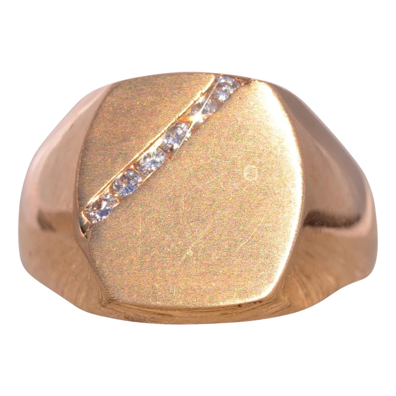 The Hilario: Gentlemen's Natural Diamond Signet Ring in Yellow Gold ...