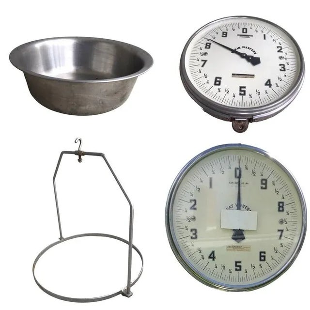 Vintage Hanging Double Sided Pan Scale, Western Mfg. Large Legal Trade ...