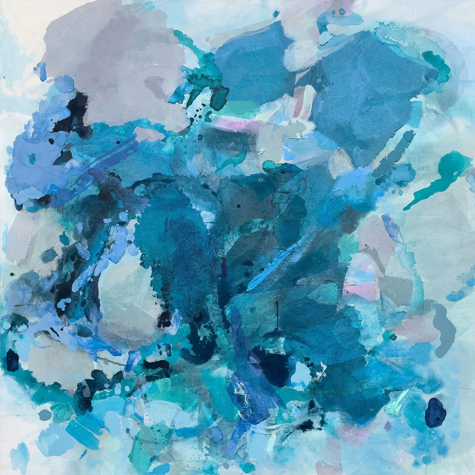 Big Blue Sea Original Painting | Chairish