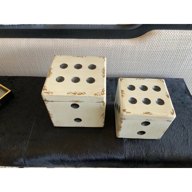 Pair of Wooden Dice Boxes | Chairish