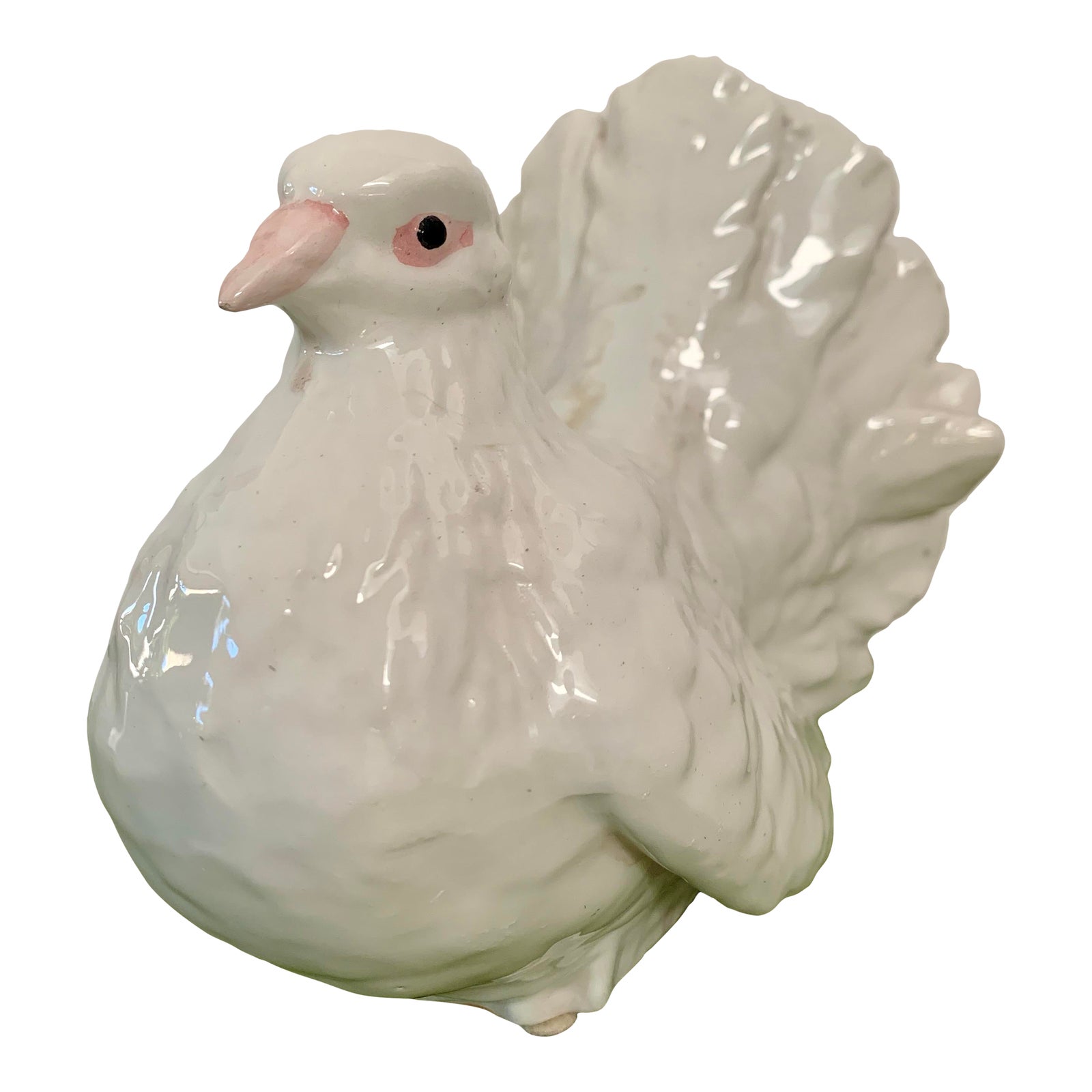Vintage 1970s Italian Handcrafted Ceramic White Dove | Chairish