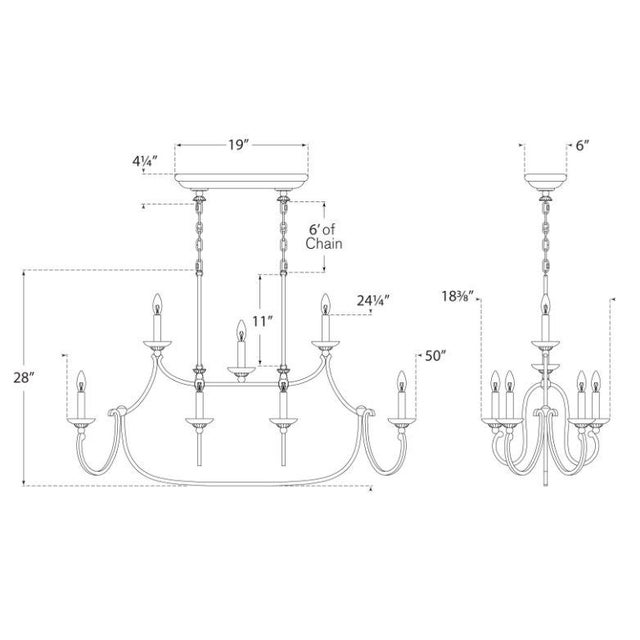 Chapman & Myers for Visual Comfort Signature Flemish Large Linear ...