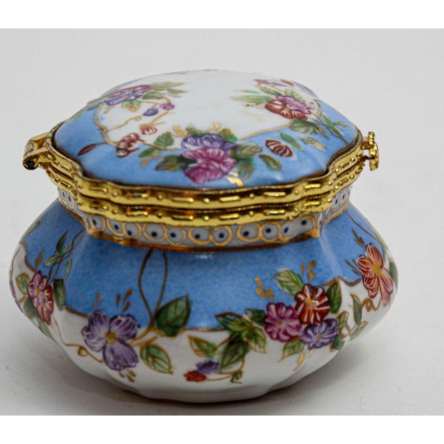 Vintage Limoges France Porcelain Table Box 1940s | Chairish