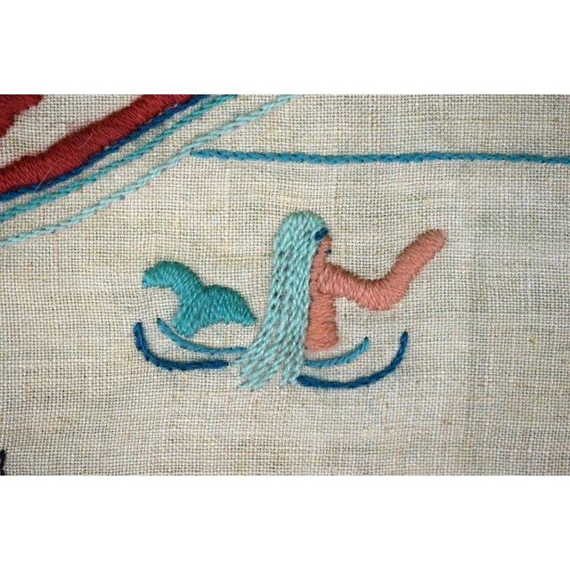 The Bermudas Hand-Stitched Island Map, C1938 | Chairish