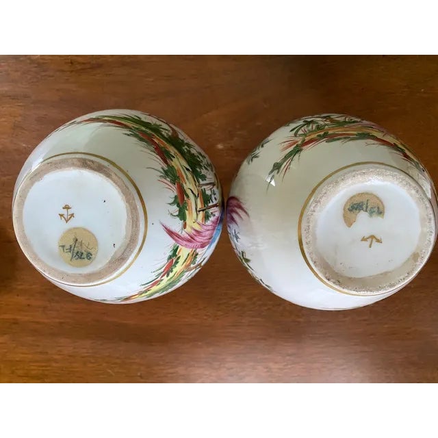 Antique Chinese Crane Ginger Vases - A Pair | Chairish