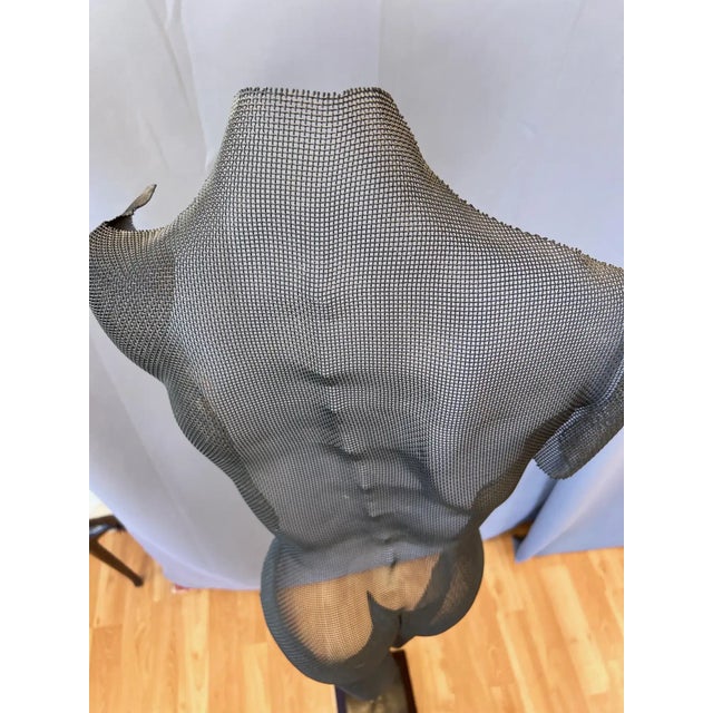 Randy Cooper, “Melanie”, Figural Wire Mesh Shadow Sculpture on Wood Base, 1998 | Chairish