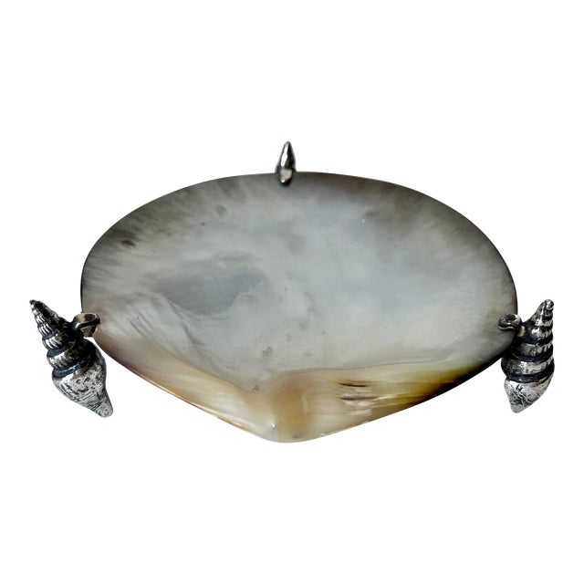 Vintage Abalone & Silver Shells Caviar Dish | Chairish