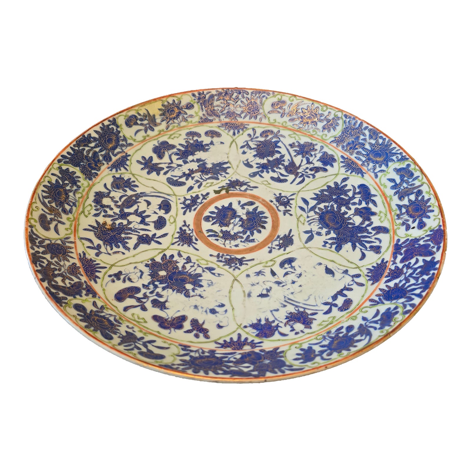 Antique Chinese Porcelain 200 Years Old Charger Plate | Chairish