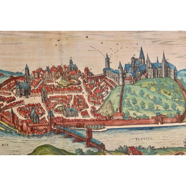 Franz Hogenberg View of Meissen, Germany: A 16th Century Hand-colored ...