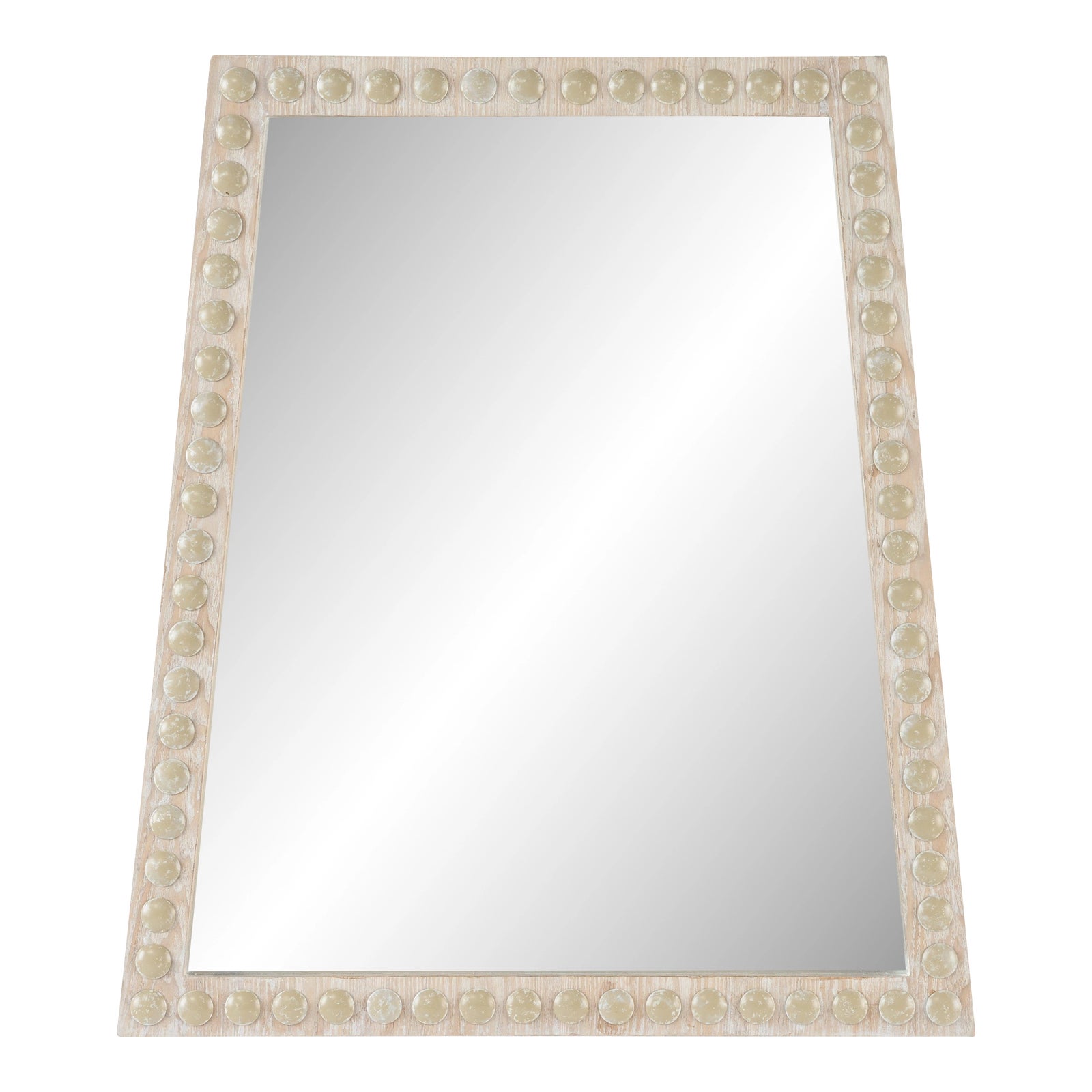Trapezoid Mirror - Whitewash | Chairish