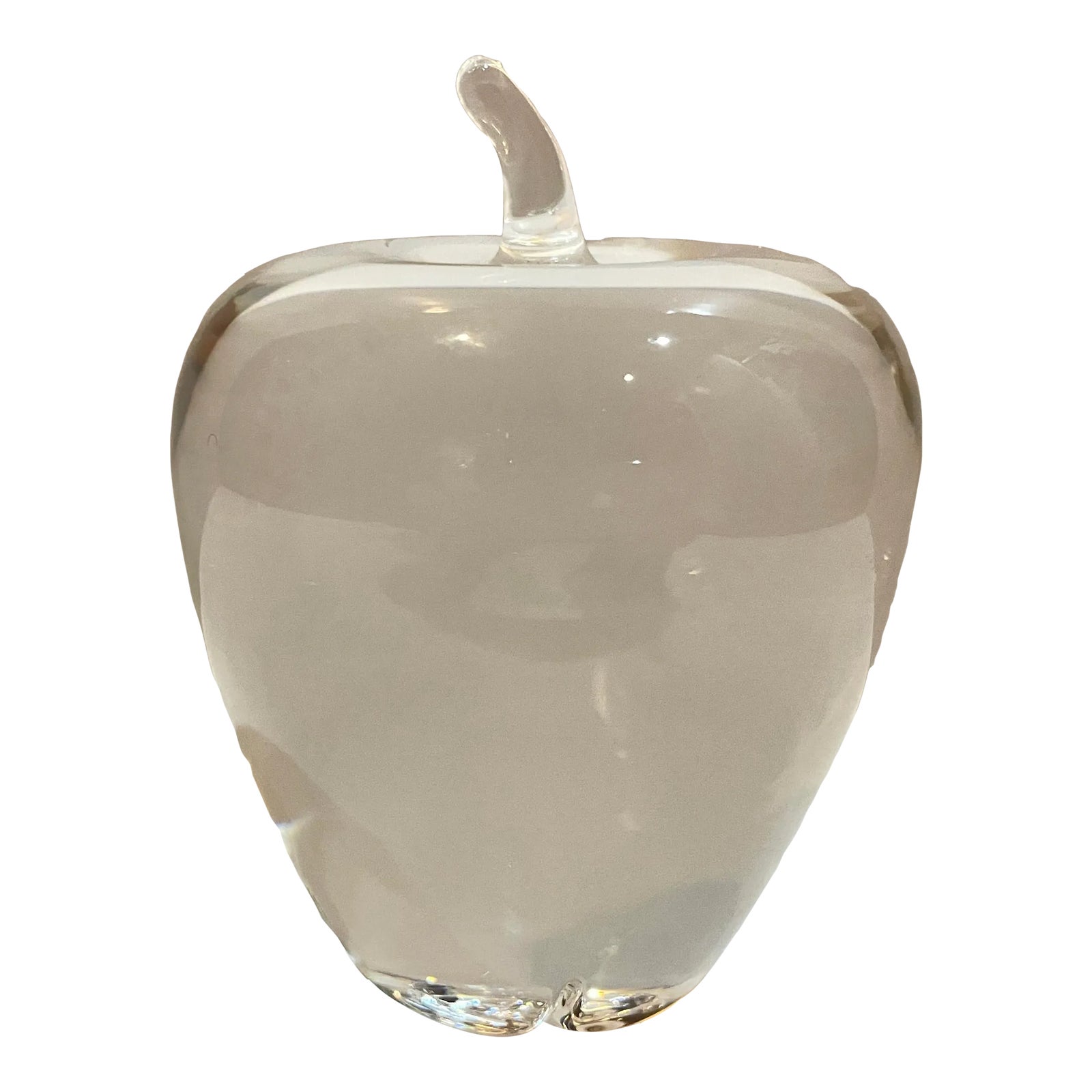 Late 20th Century Steuben Glass Apple by Angus McDougall | Chairish