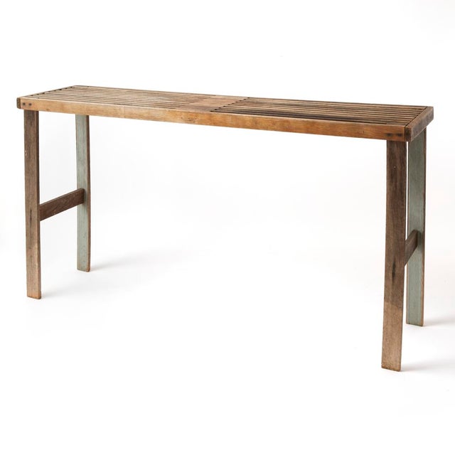 Mid 20th Century Vintage Slatted Console Table | Chairish