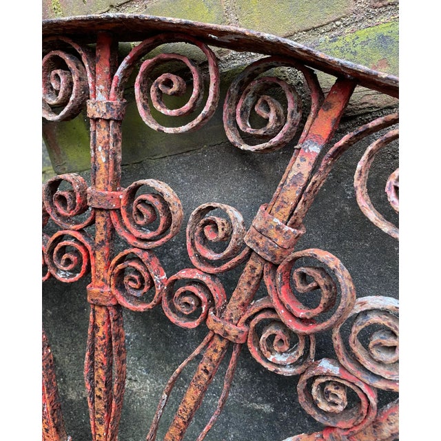 Antique Late 19th Century Wrought Iron Arched Transom | Chairish