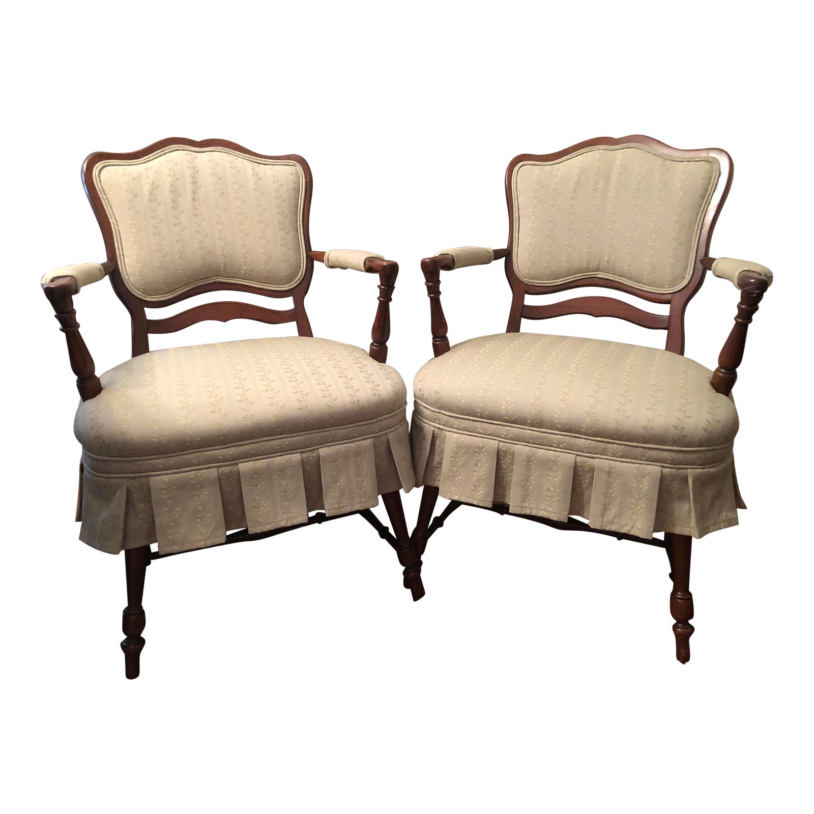 1960s Ethan Allen Captains Chairs - Set of 2 | Chairish