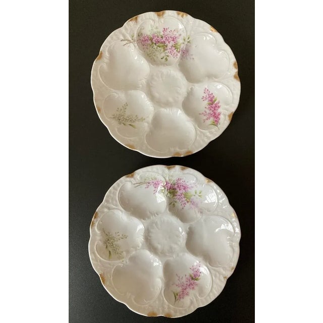 Antique German Porcelain Oyster Plate With Floral Design by Weimar ...