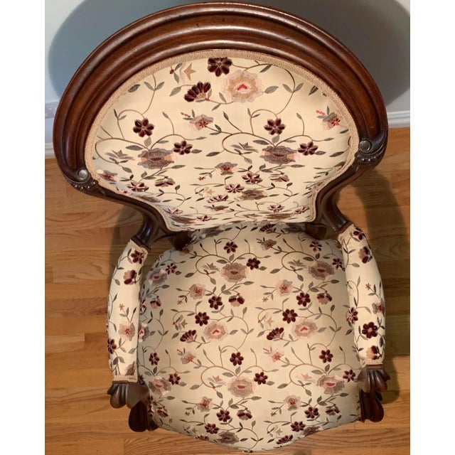 Mid 19th Century Antique American High Victorian Walnut Elbow Chair ...