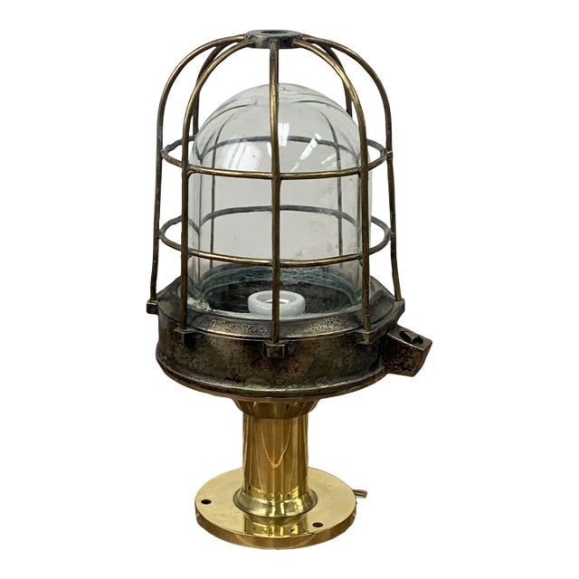 Vintage Brass Nautical Piling / Post Light | Chairish