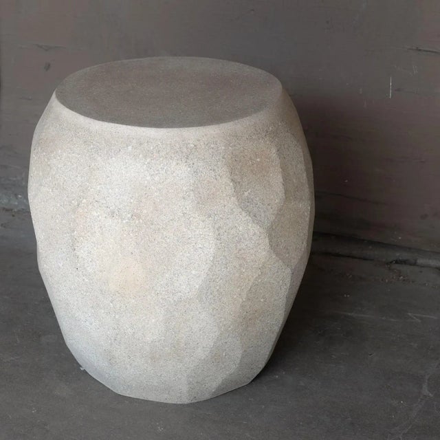 Cast Resin 'Facet' Table, Aged Stone Finish by Zachary A. Design | Chairish