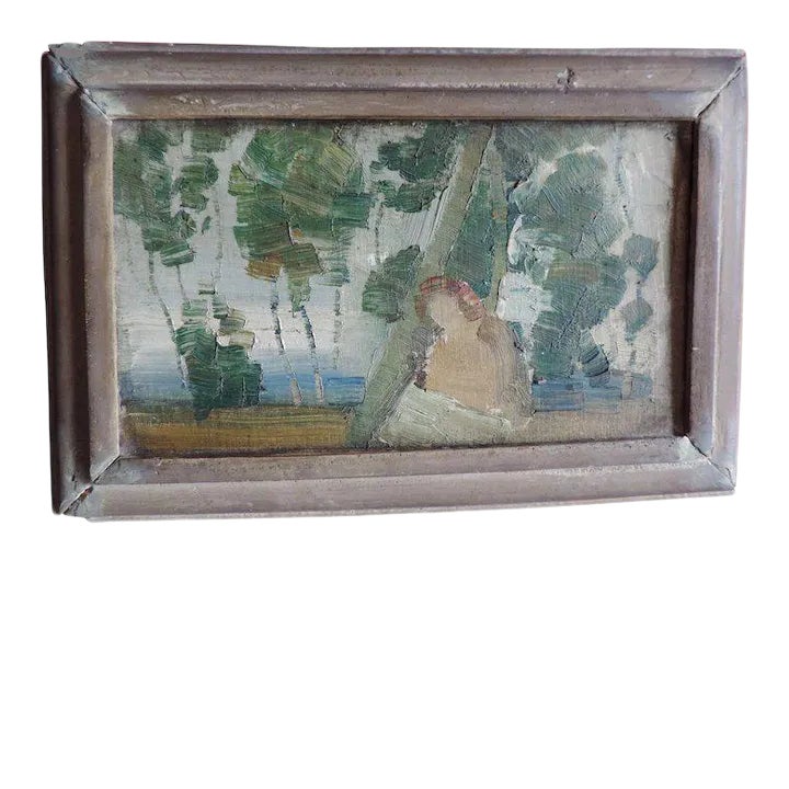 1920s American Impressionist Edward Scholl Oil Painting | Chairish