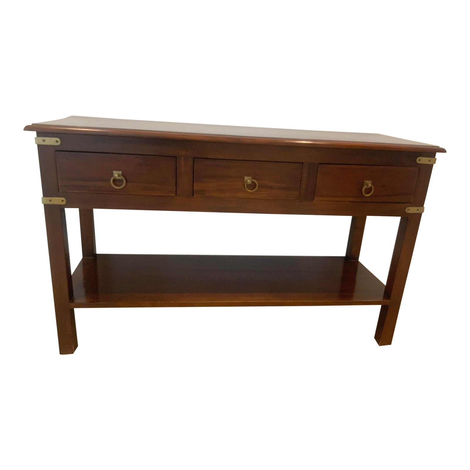 Cherry Wood Console Table | Chairish