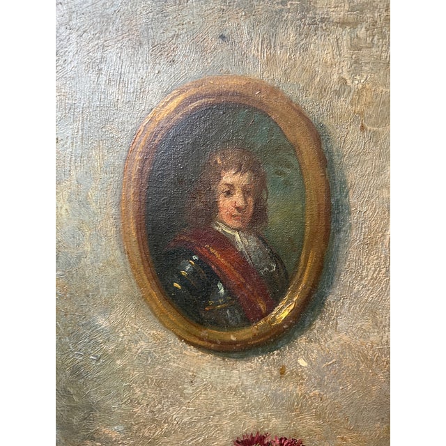 Early 20th Century Baroque Style Painting of Woman in Home Interior ...