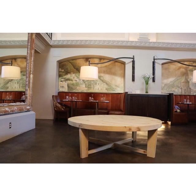 Modern Solid White Oak Center Table by Fortunata Design | Chairish