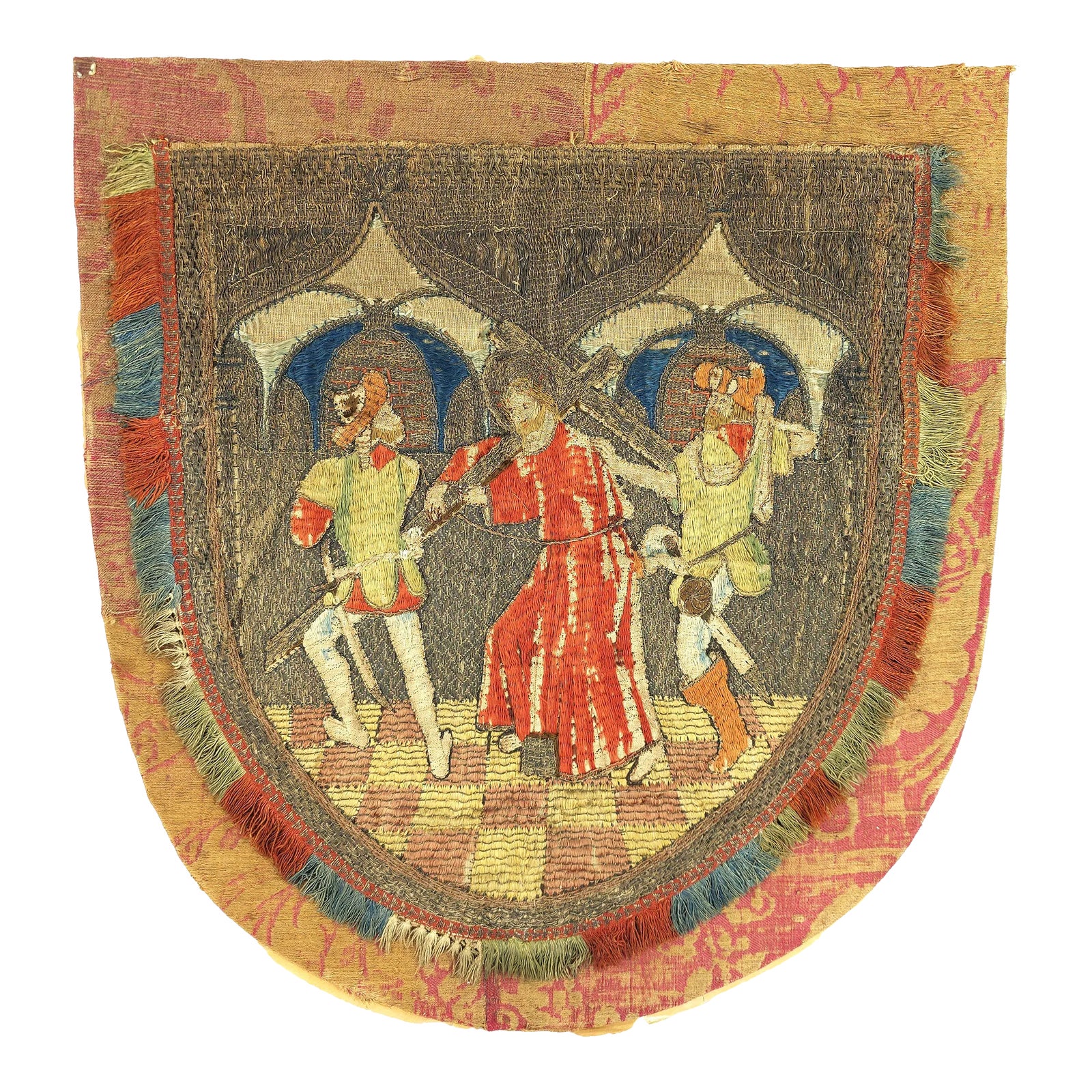 Antique 17th C. Or Earlier Renaissance Medieval Embroidered Tapestry ...