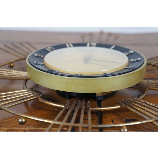 Mid Century Modern Lux Robert Shaw Fulton Brass Atomic Sunburst Wall ...