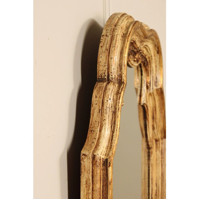 Vintage Italian Painted Keyhole Mirror | Chairish