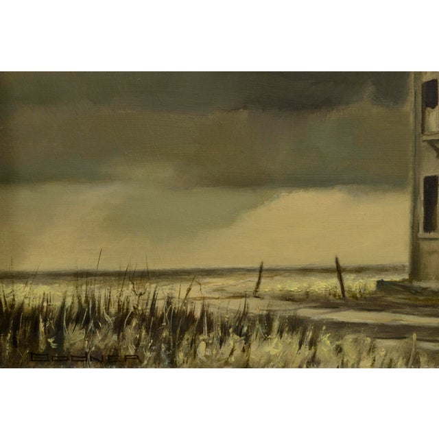 Abandoned Building, Mid Century Sepia Ghost Town Landscape by Joseph ...