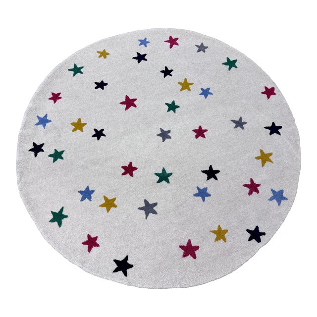 Pottery Barn Kids Starry Skies Round Area Rug | Chairish