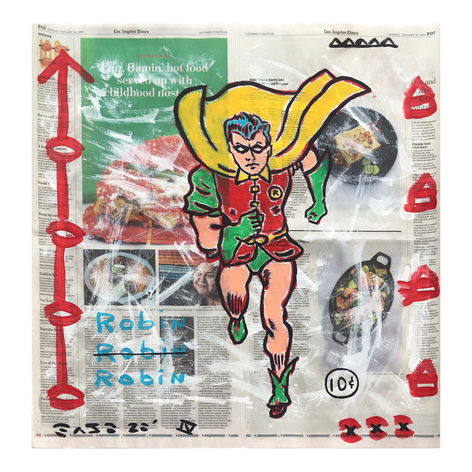 Go Robin Go - Colorful Cartoon Superhero Inspired Pop Art Painting by ...