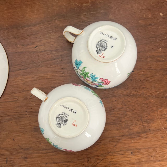 Vintage Minton Tea Cups and Saucer Set- 4 Pieces | Chairish