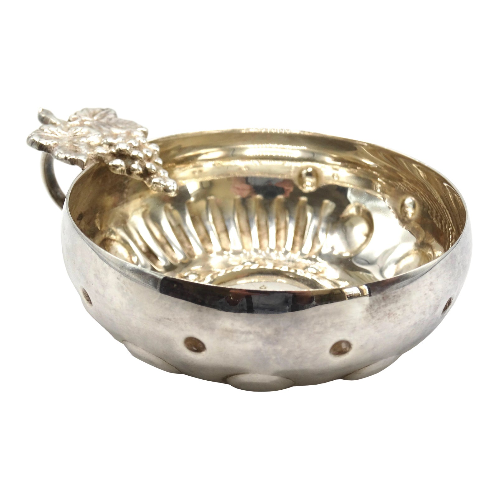 1950s English Silver Plate Tastevin Wine Tasting Cup | Chairish