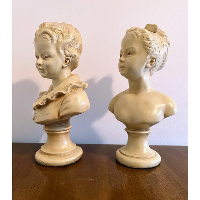 1970s Marwal Industries Chalkware Alabaster Victorian Boy and Girl ...