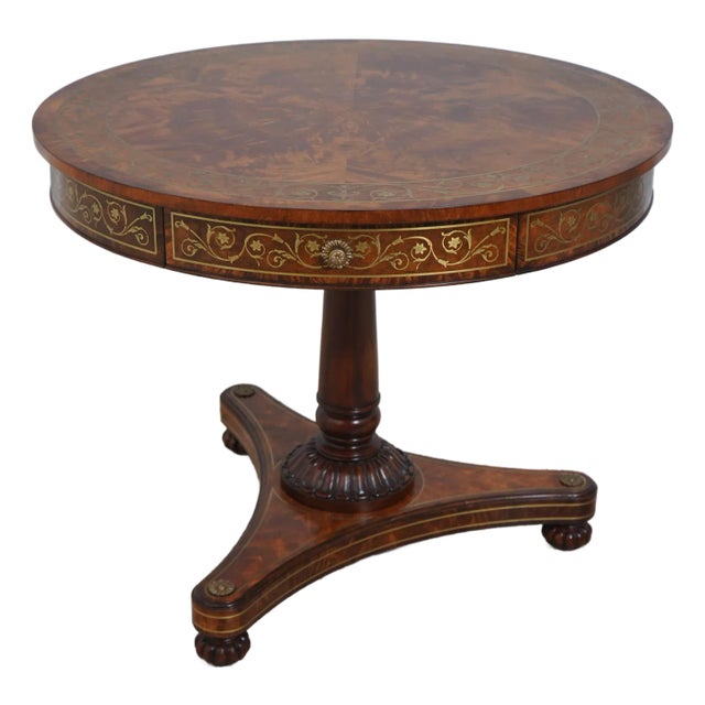 Theodore Alexander Scrolling Vine Round Center Table | Chairish