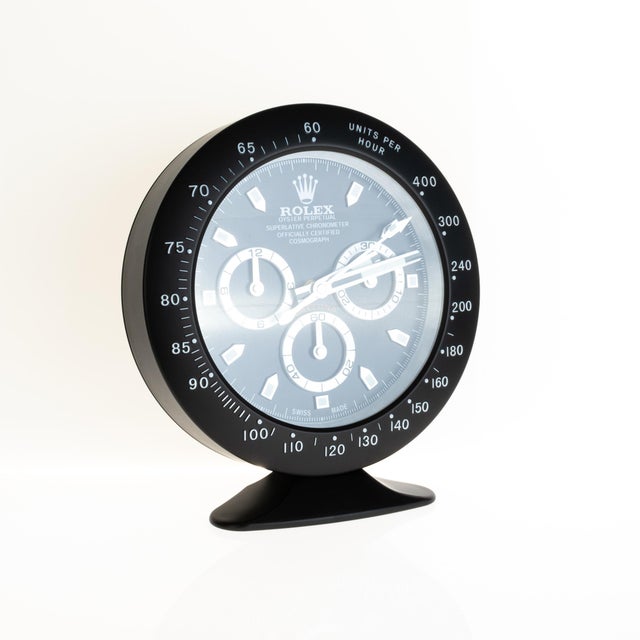 Oyster Perpetual Black Daytona Desk Clock from Rolex | Chairish