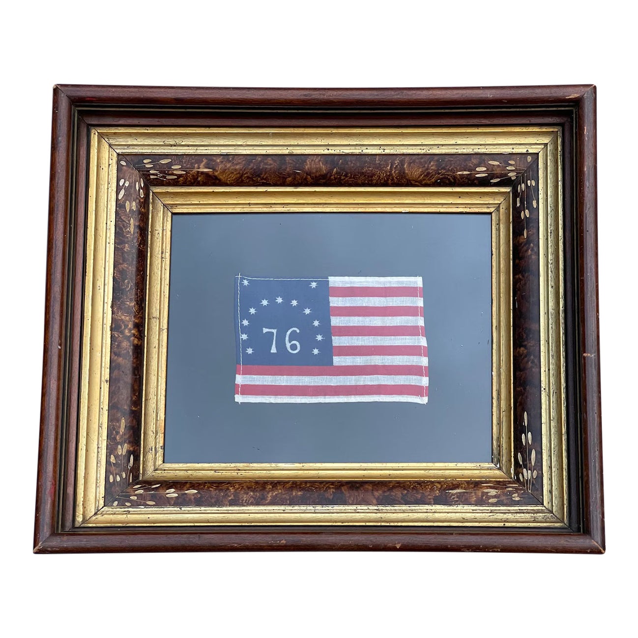 Vintage Bennington Revolutionary American Flag in Antique 1870 ...