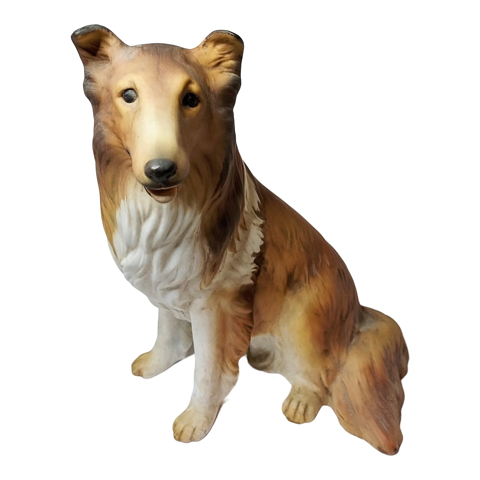 Vintage Bisque Collie Figurine | Chairish