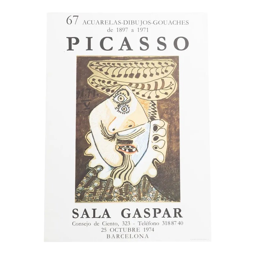 Original Poster by Pablo Picasso, 1970s | Chairish