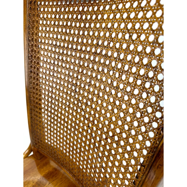 Mid Century Cane Back Swivel Office Chair | Chairish