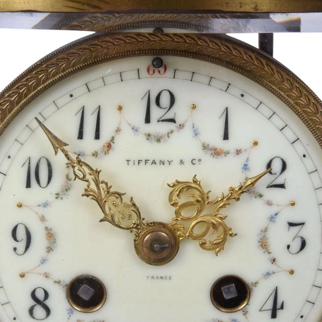 1915 Tiffany & Co Oval Crystal Palace Clock | Chairish