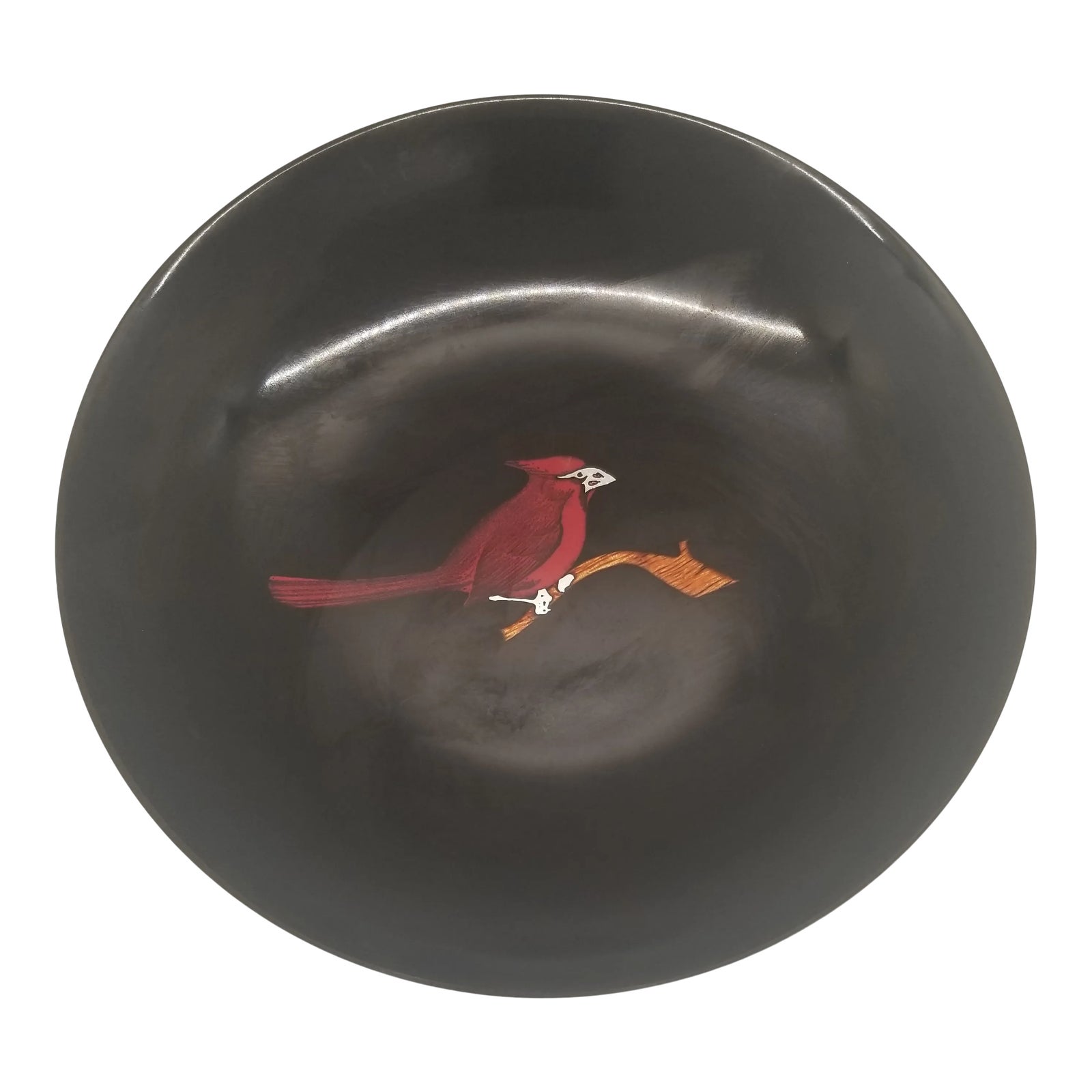 1960s Couric of Monterey Cardinal on Branch Bowl | Chairish